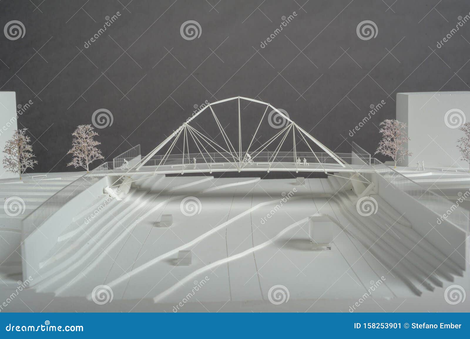 Site Surrounding Model for Architectural Presentation of a Bridge at ...
