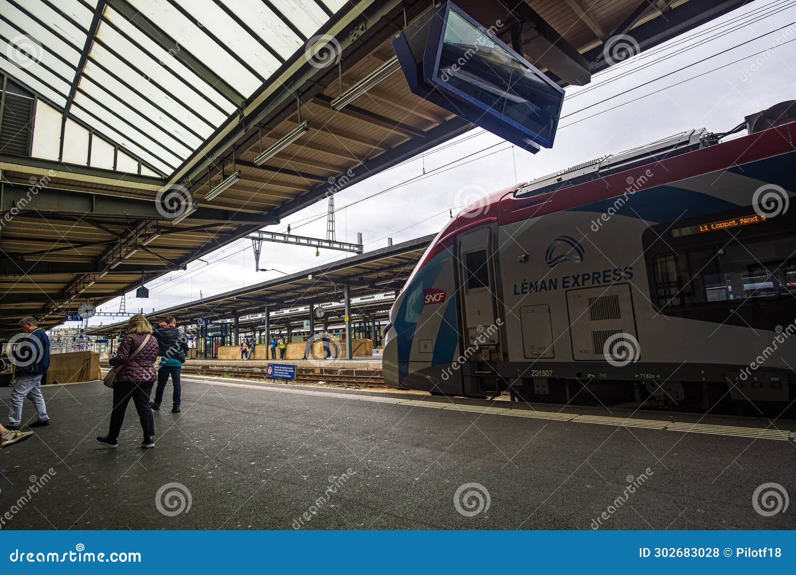 Geneva, Switzerland - September 8 2023: Geneve Cornavin Railway Station ...