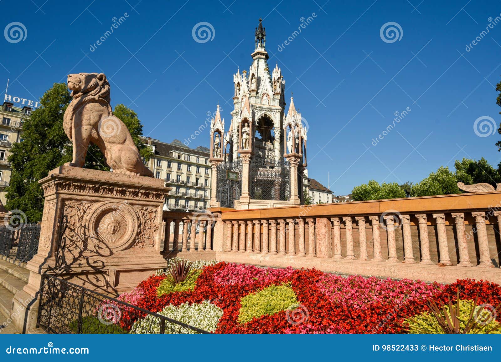 Genf Die Schweiz Das Brunswick-Monument Stockbild - Bild von europa ...