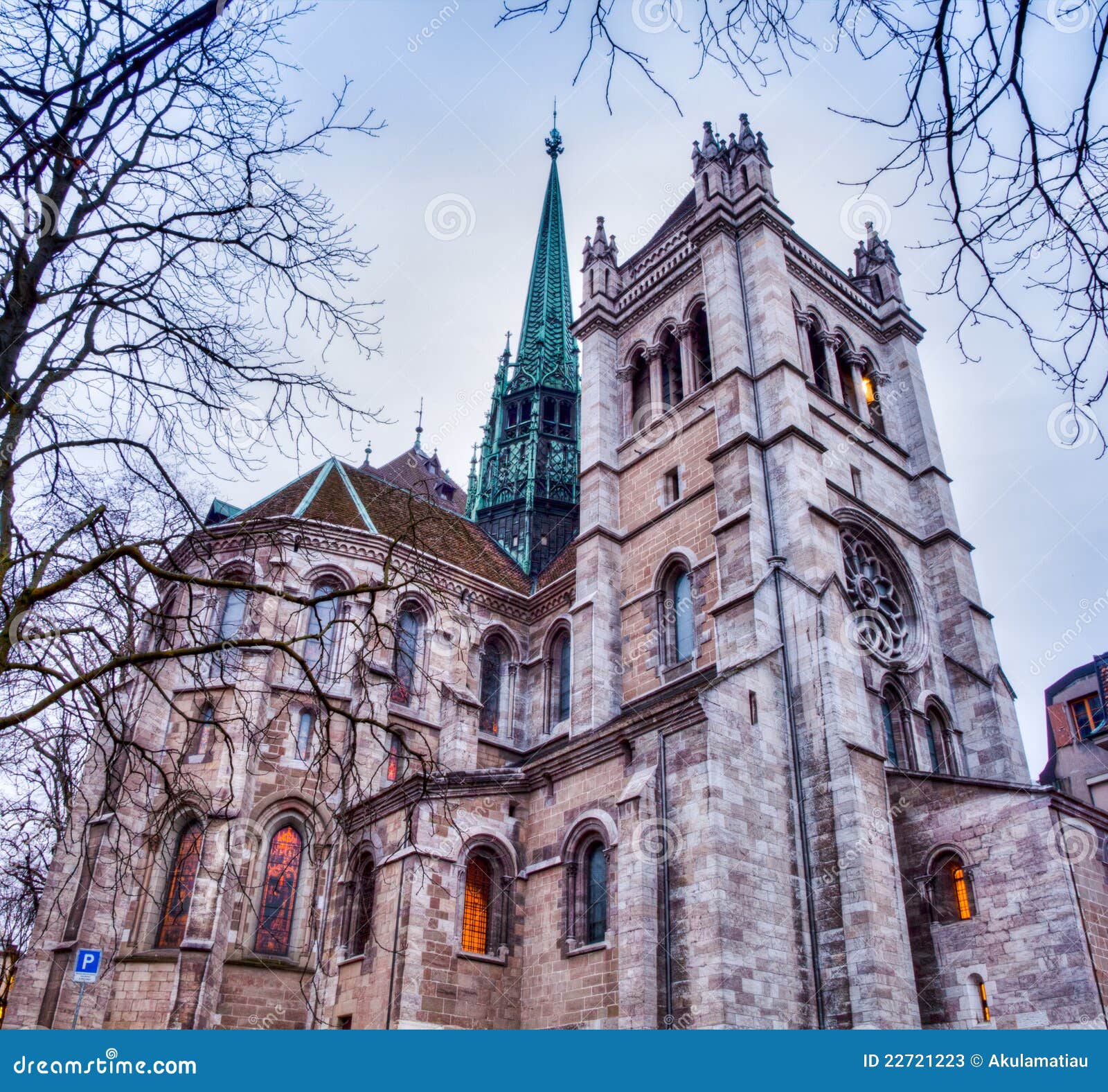 Genf-Kathedrale (Str.-Pierre) Stockbild - Bild von tourismus, stadt ...