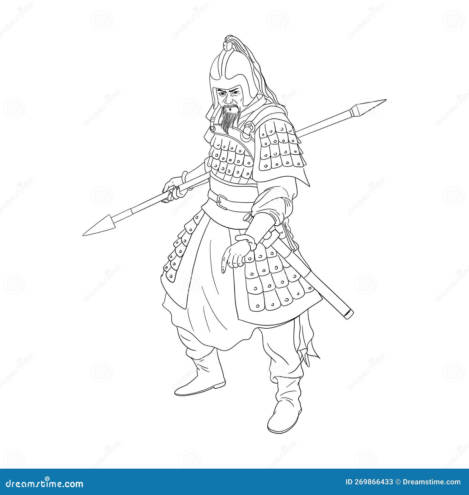 Genghis Khan, Founder and Great Khan Stock Vector - Illustration of ...