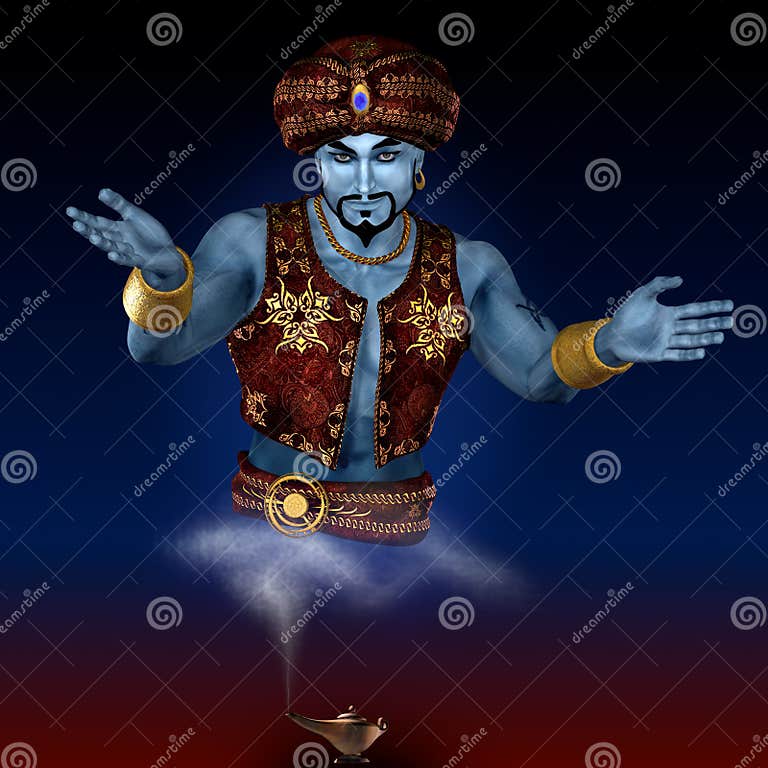 Genie. stock illustration. Illustration of arabic, sorcerer - 11325218