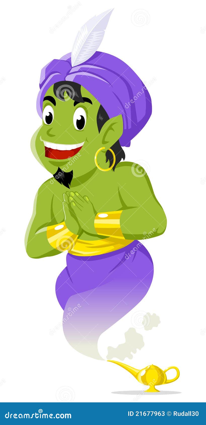 Genie stock vector. Illustration of legend, cute, genie - 21677963