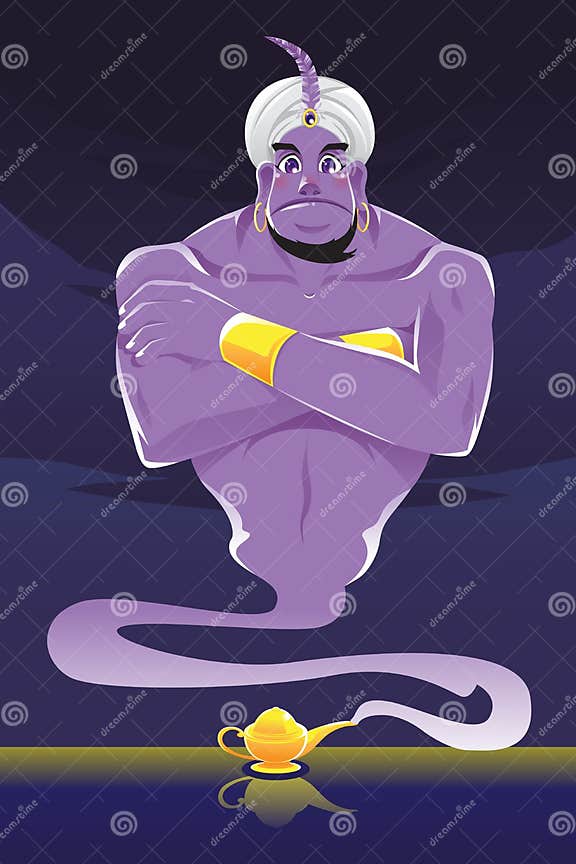 Genie stock vector. Illustration of sorcerer, vector - 25955233