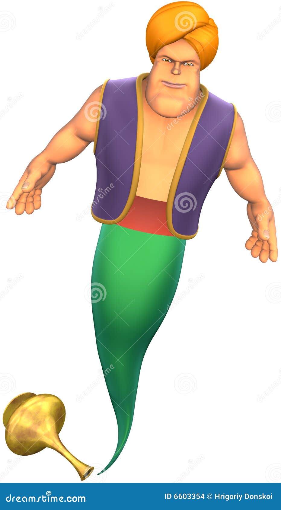 Genie stock illustration. Illustration of isolated, human - 6603354