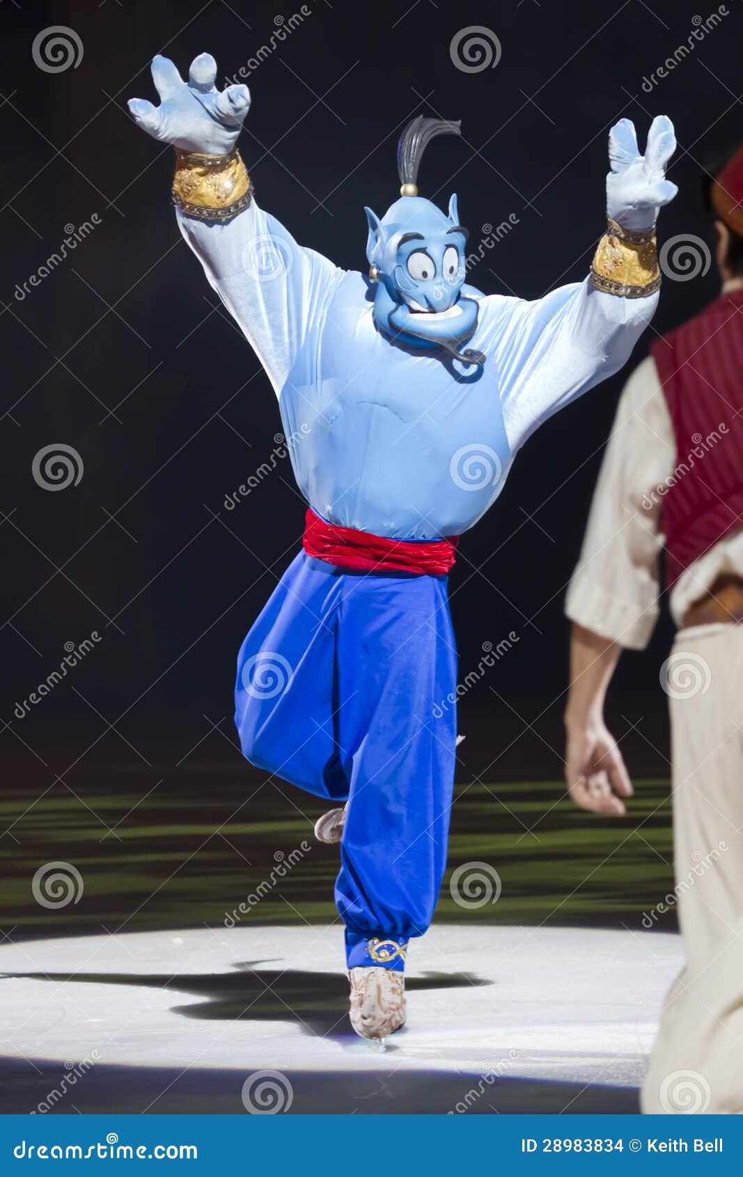 Genie in all blue editorial stock image. Image of show - 28983834
