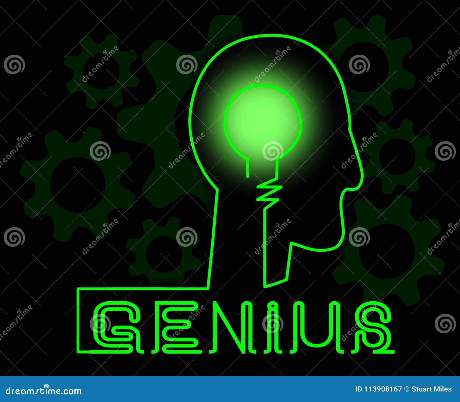 Genie Brain Meaning Specialist Solve and Guru Stock Abbildung ...