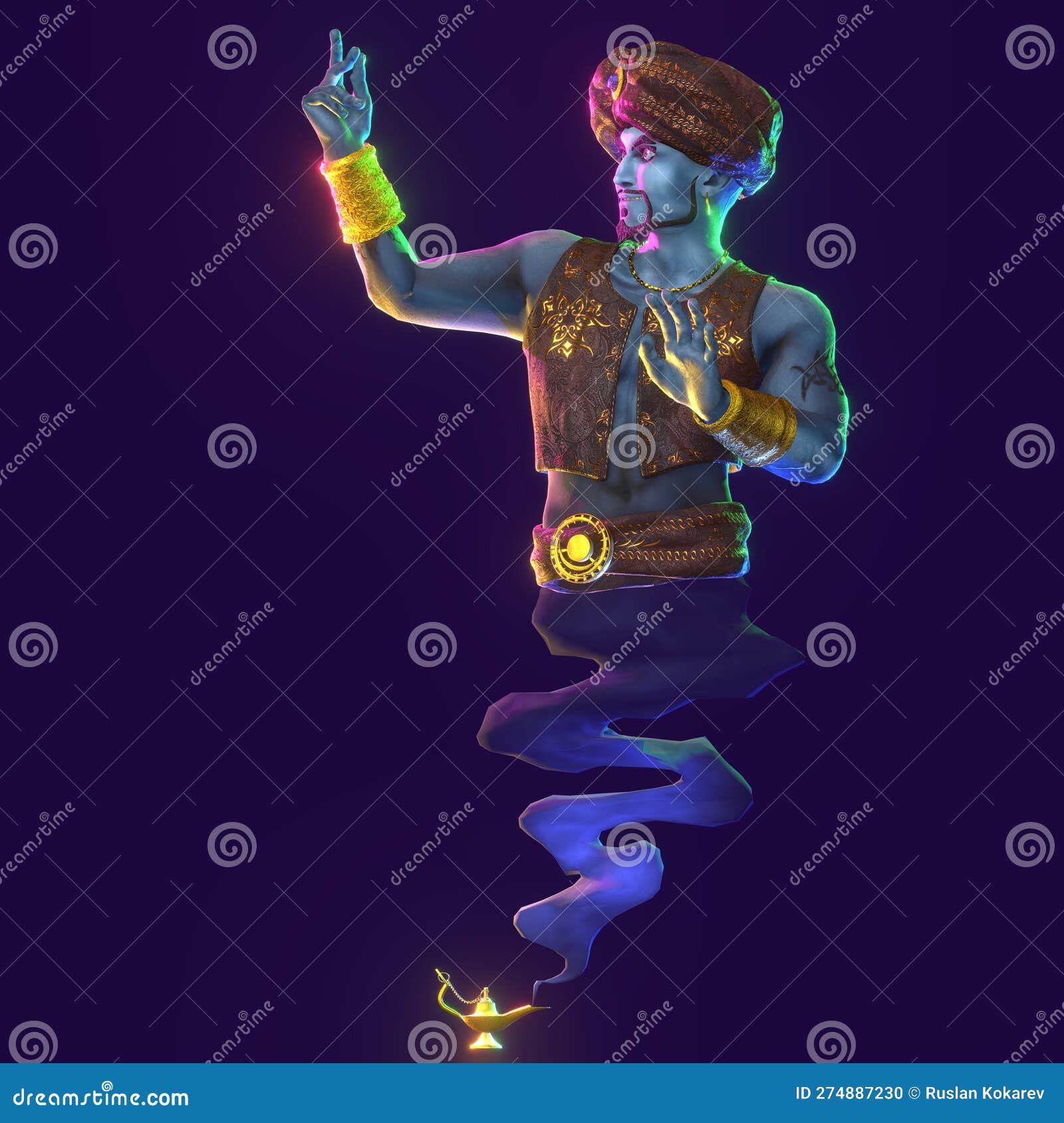 Genie. stock photo. Illustration of mythology, myth - 274887230