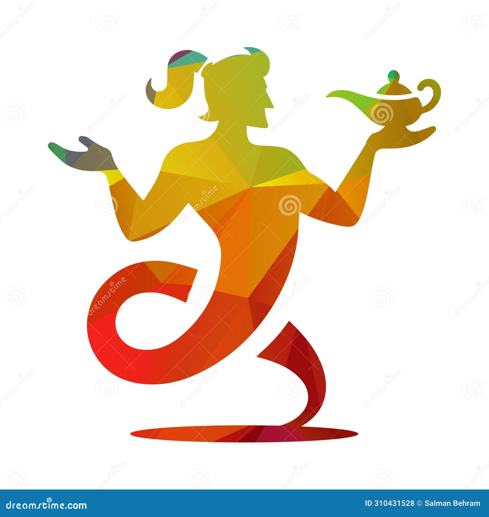 Genie Logo Design Vector Template Pattern Colors Stock Illustration ...
