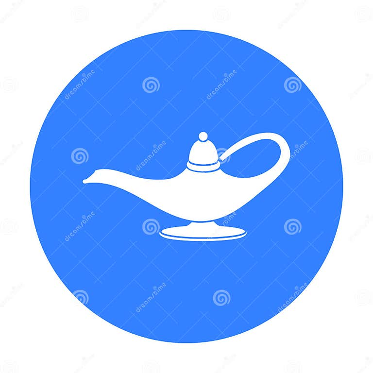 Genie S Lamp Icon In Black Style Isolated On White Background Black