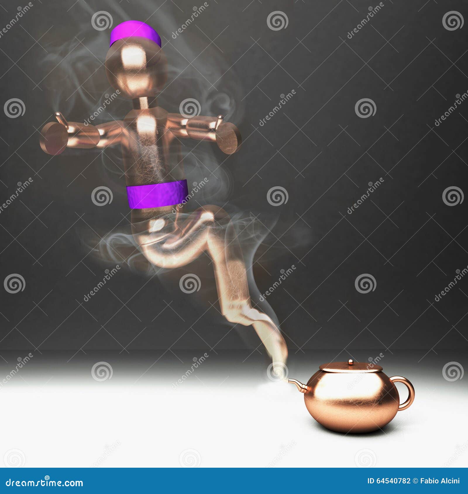 Genie from a teacup stock illustration. Illustration of magical - 64540782