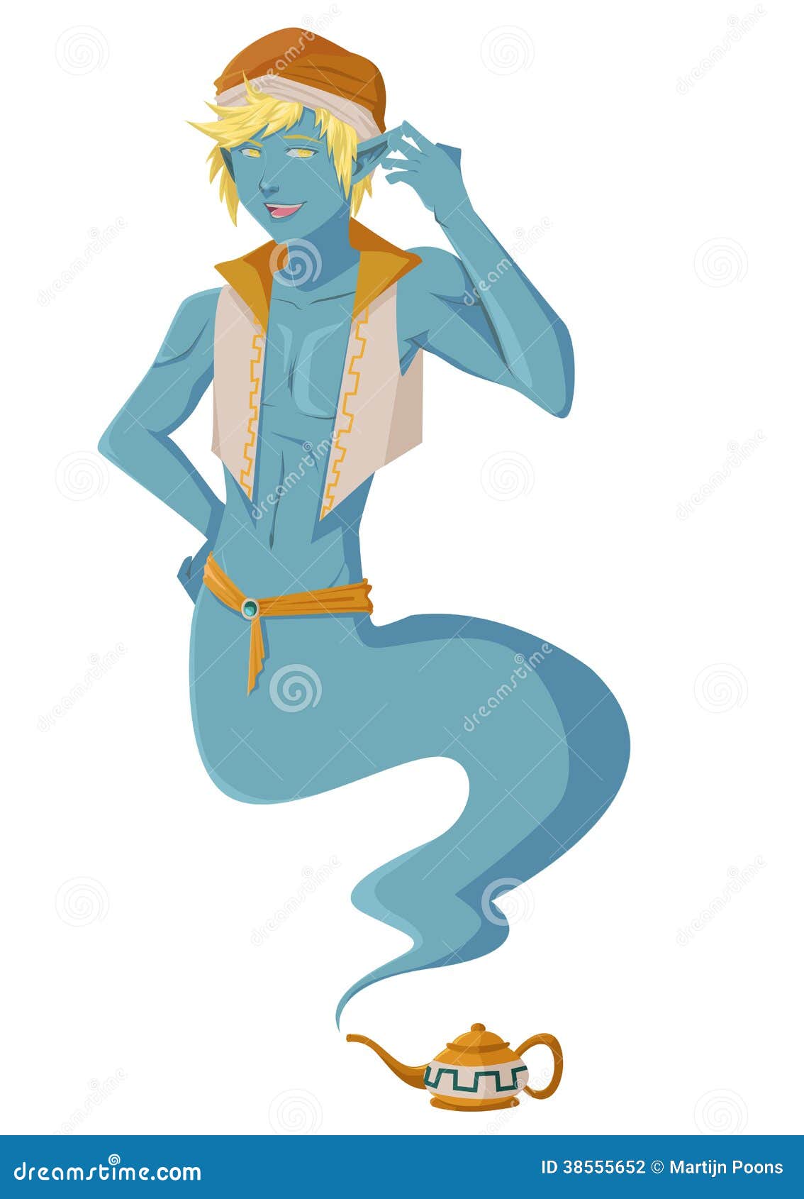 Genie vector stock vector. Illustration of legend, fantasy - 38555652