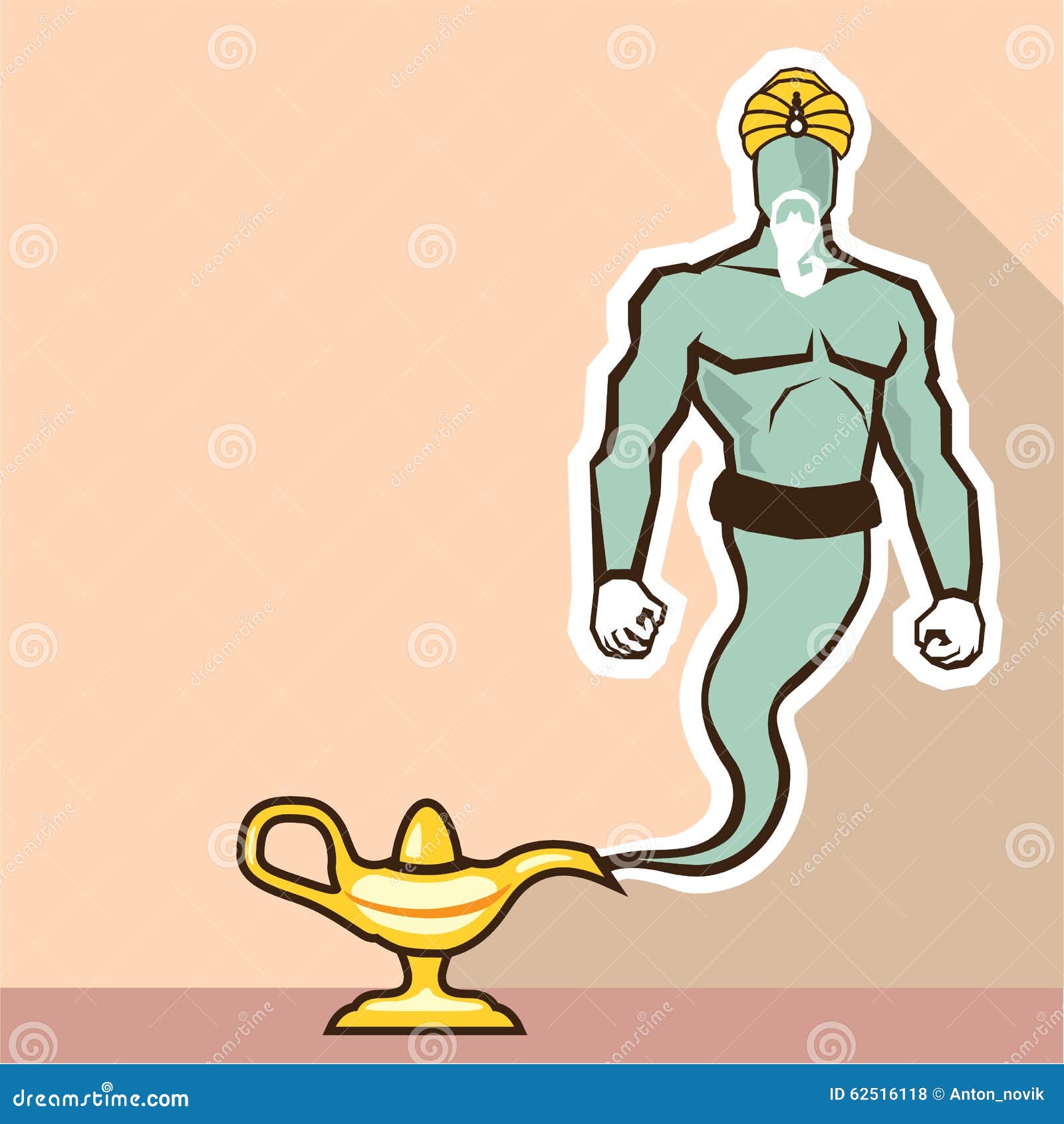 Genie Vector file stock vector. Illustration of arabian - 62516118