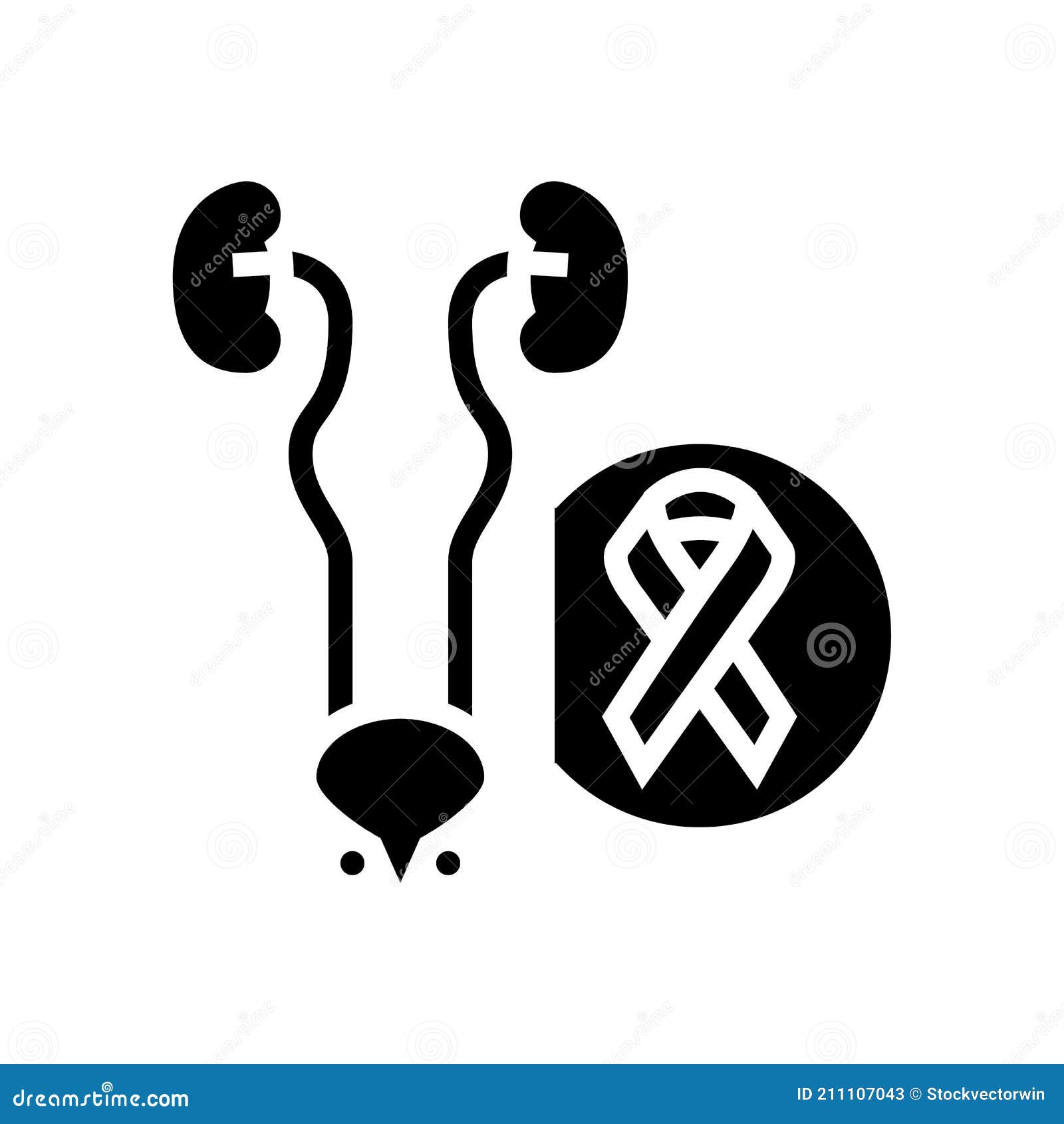 Genitourinary System Disease Glyph Icon Vector Illustration Stock ...