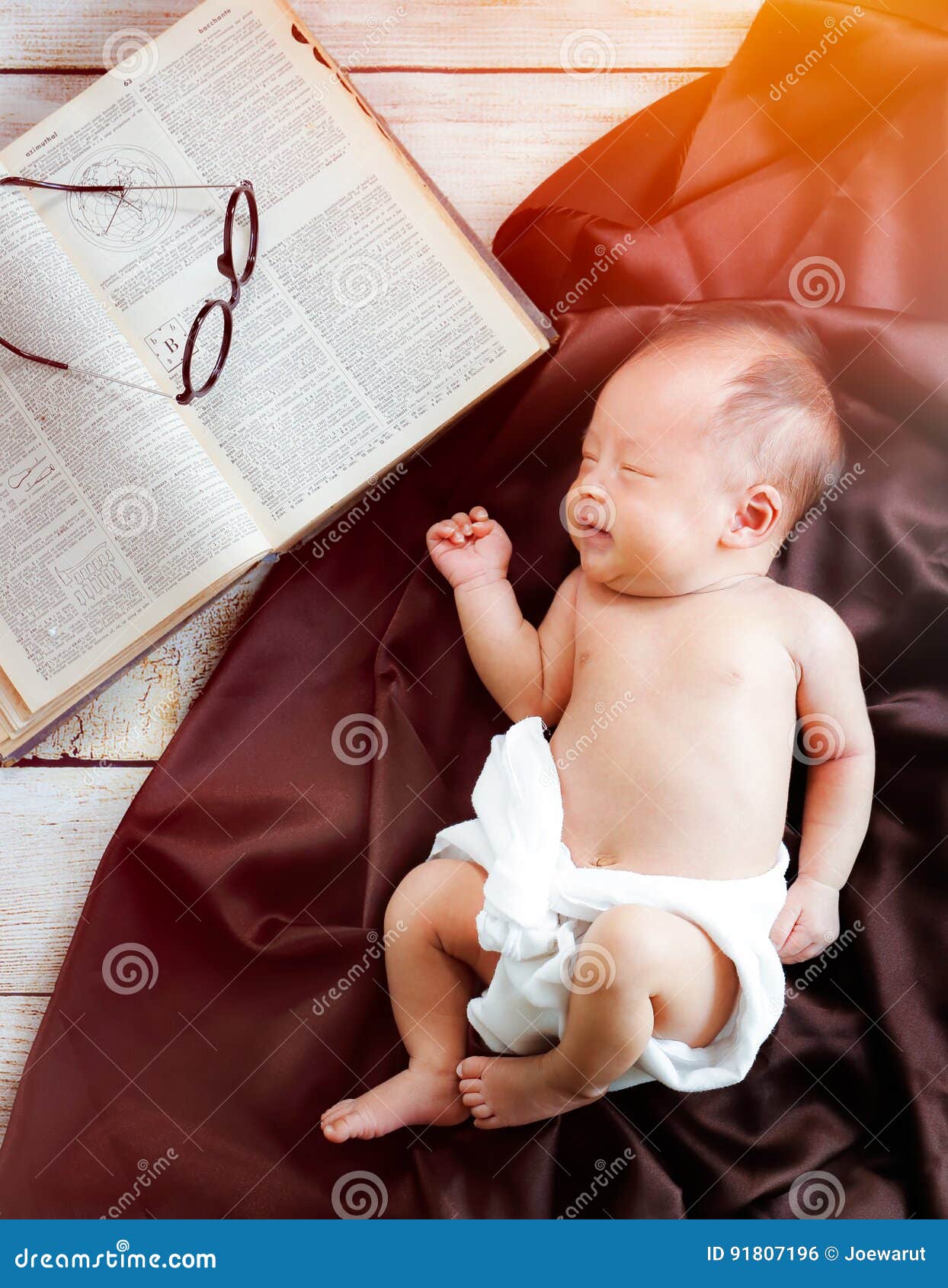Genius baby stock photo. Image of newborn, diaper, sweet - 91807196