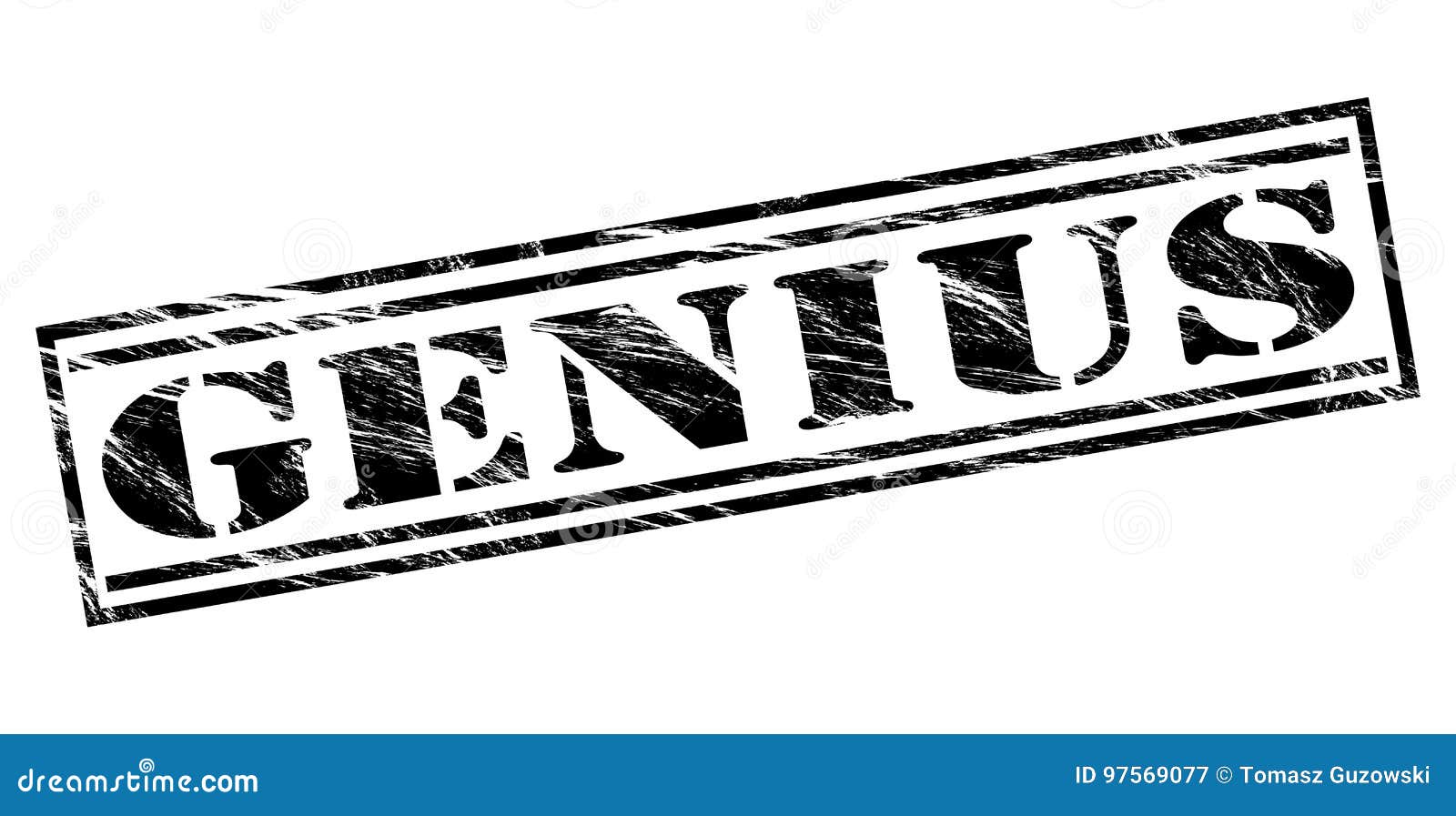 Genius black stamp stock illustration. Illustration of sign - 97569077