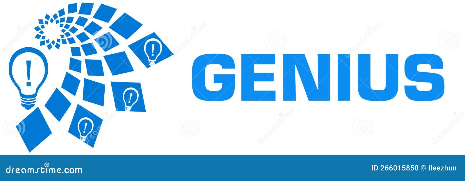 Genius Blue Square Element Symbol Stock Illustration - Illustration of ...