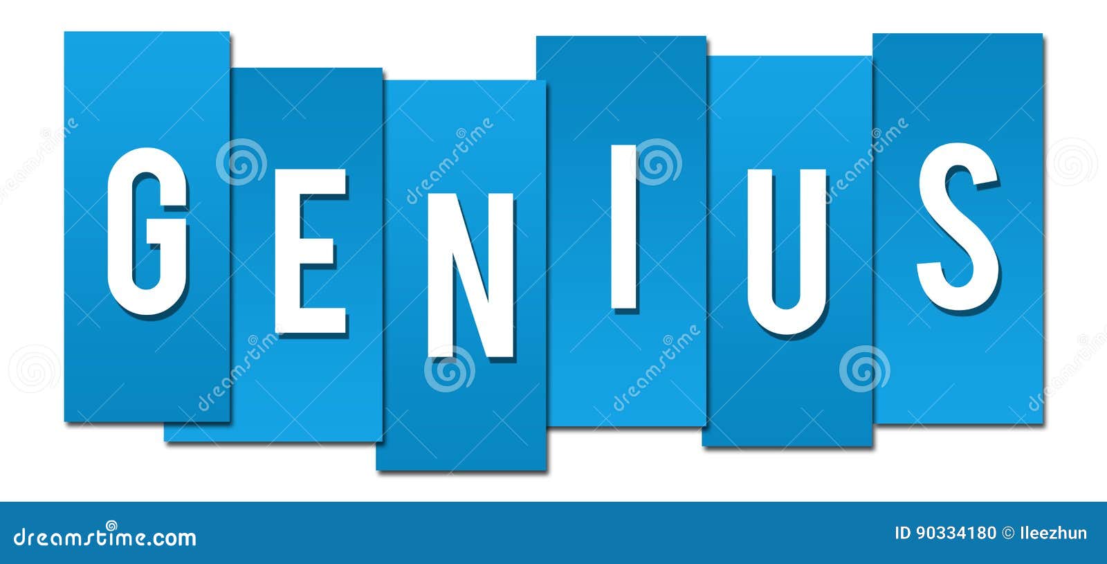 Genius Text Title - Square Wooden Concept - Orange Background - 3D ...