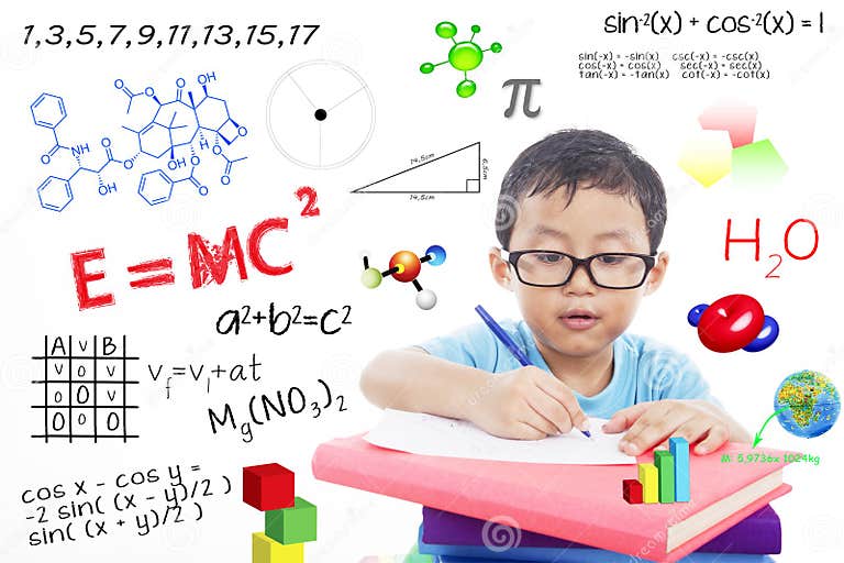 Genius boy stock photo. Image of concentration, math - 26498316