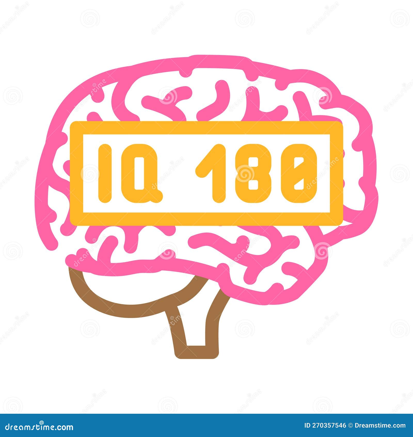 Genius Brain Color Icon Vector Illustration Stock Vector - Illustration ...