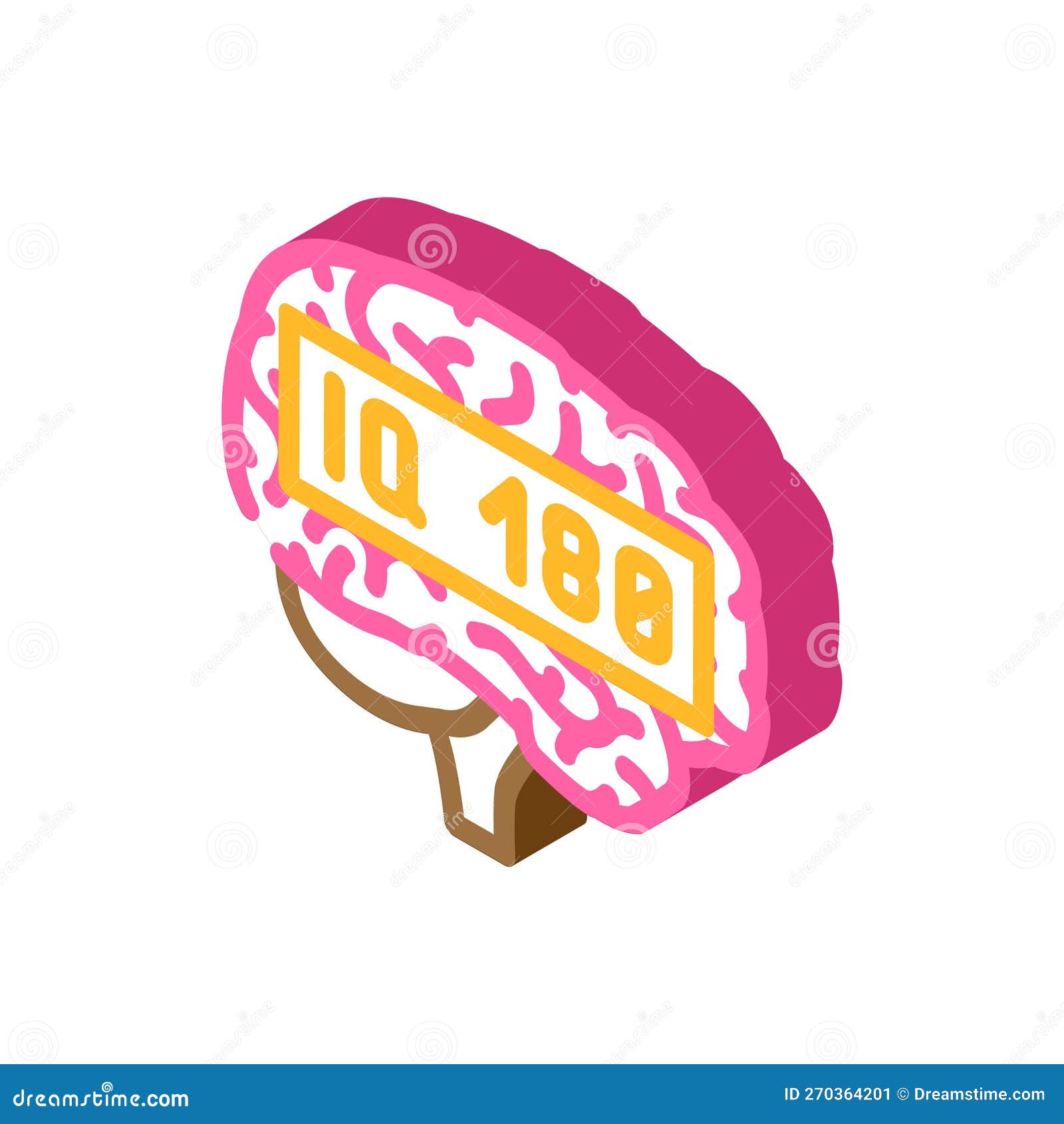 Genius Brain Isometric Icon Vector Illustration Stock Vector ...