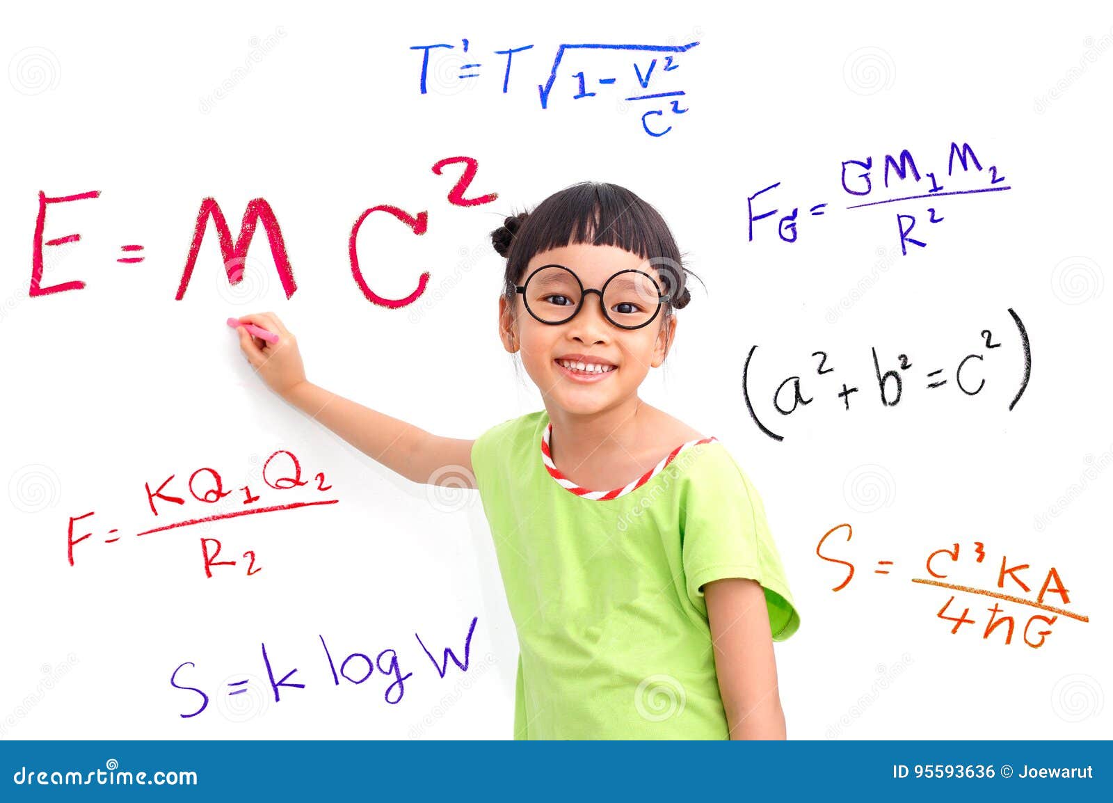 Genius girl stock photo. Image of childhood, background - 95593636