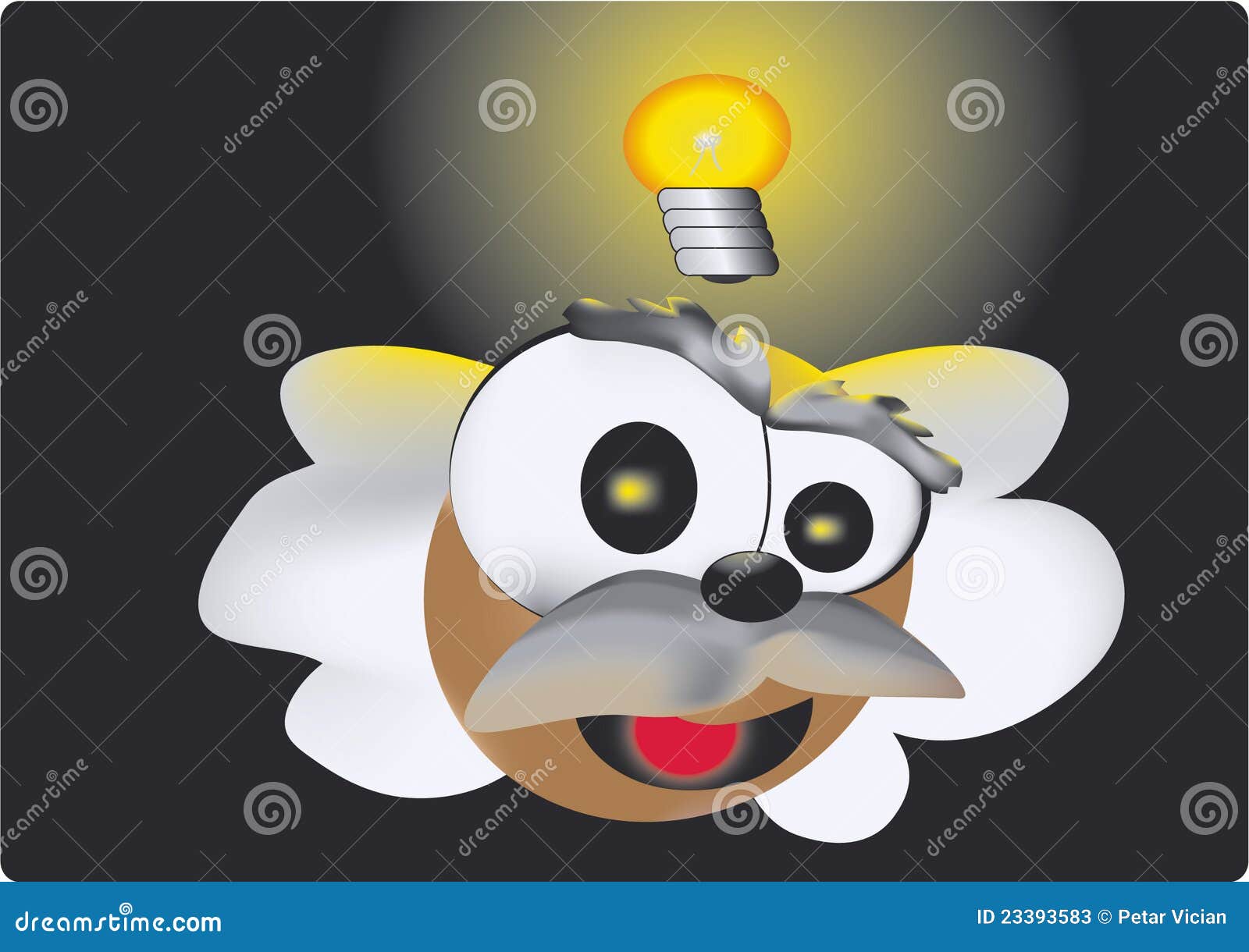 Genius Head Idea Illustration Stock Illustration - Illustration of ...