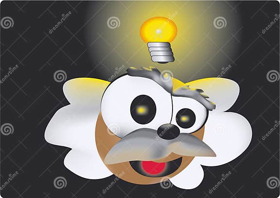 Genius Head Idea Illustration Stock Illustration - Illustration of ...