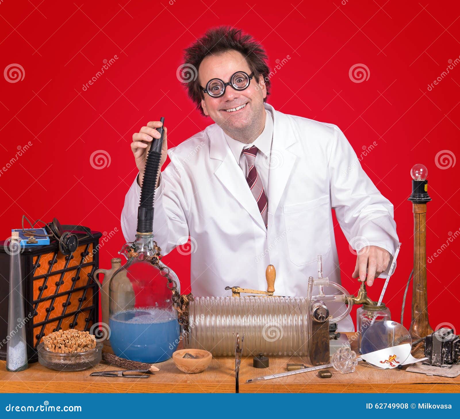 Genius in the laboratory stock photo. Image of person - 62749908