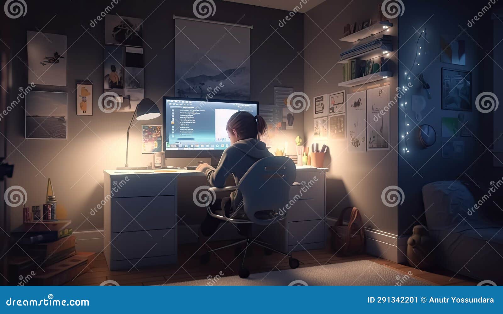 Genius Little Boy As A Hacker Is Coding And Programming On Computer ...