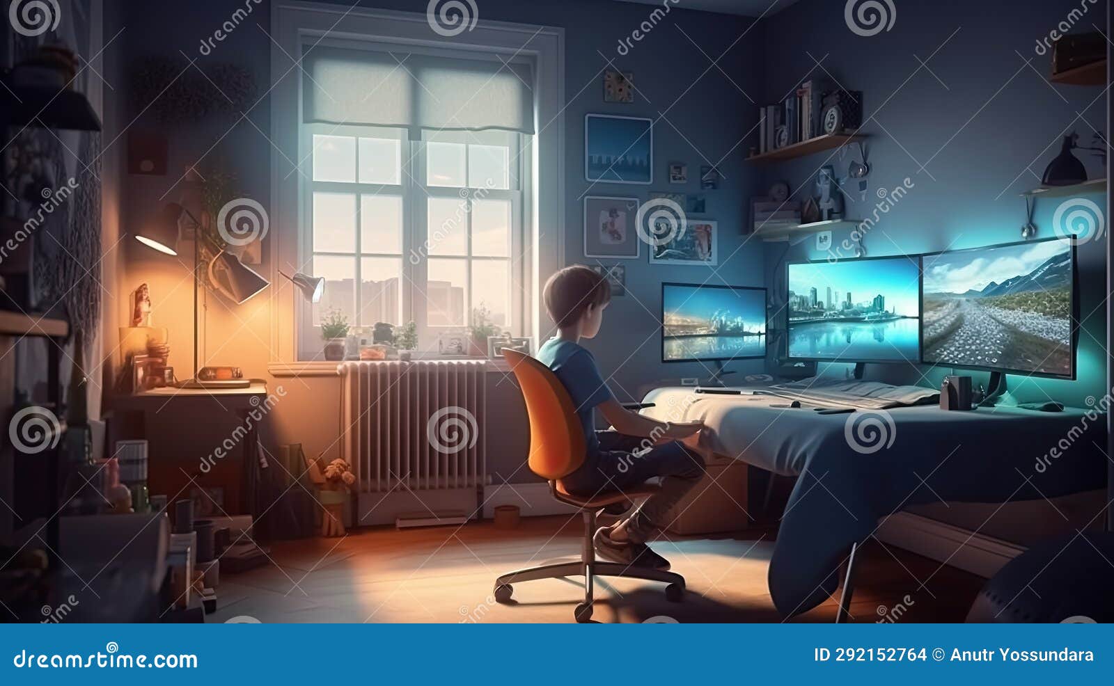 Genius Little Boy As A Hacker Is Coding And Programming On Computer 6265