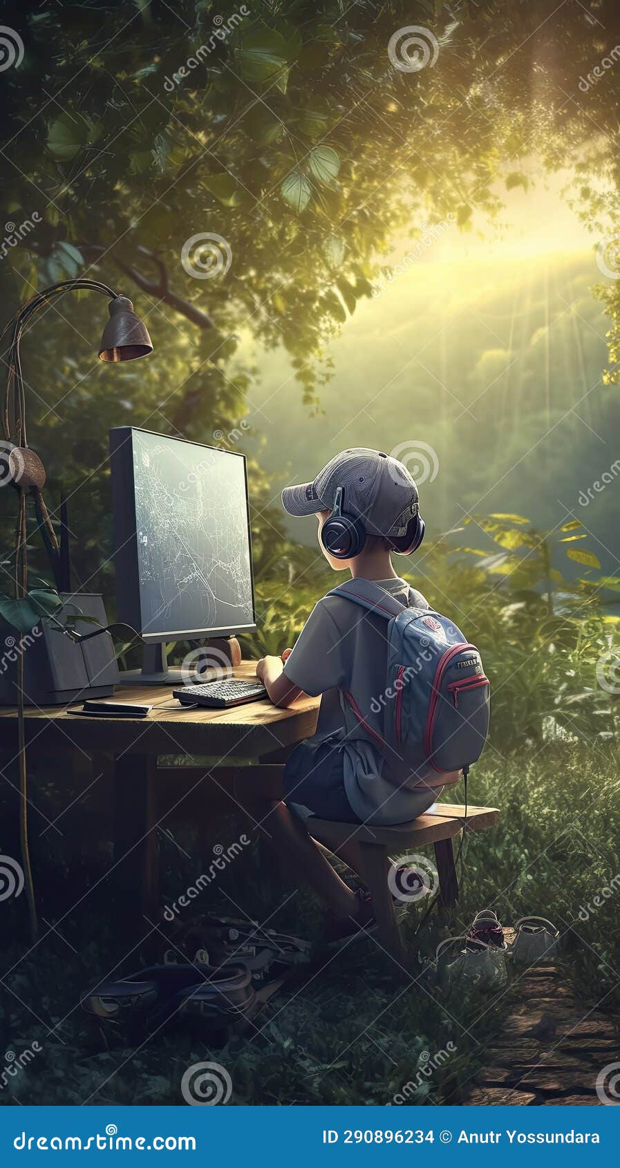 Genius Little Boy As A Hacker Is Coding And Programming On Computer Technology? Royalty-Free ...