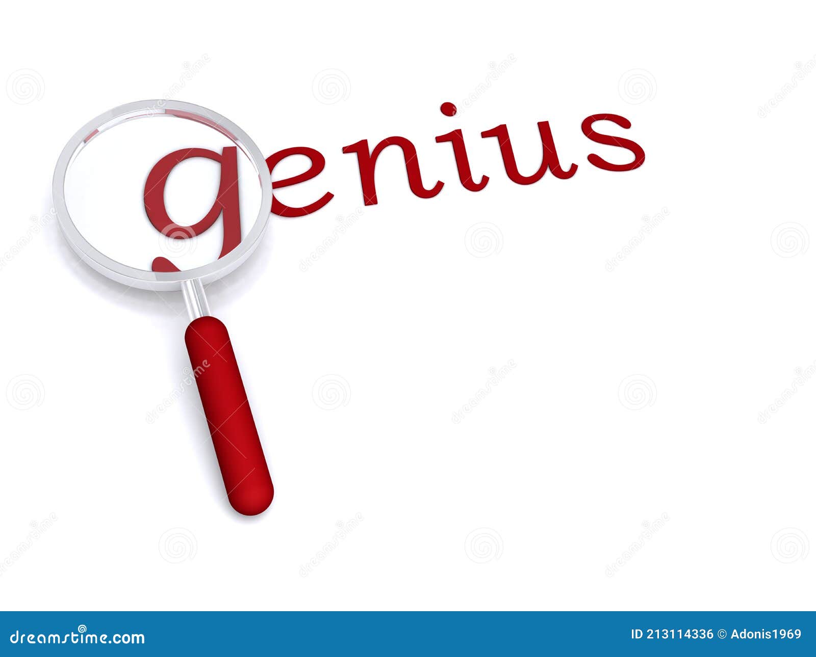 Genius with Magnifying Glass Stock Photo - Image of performance ...