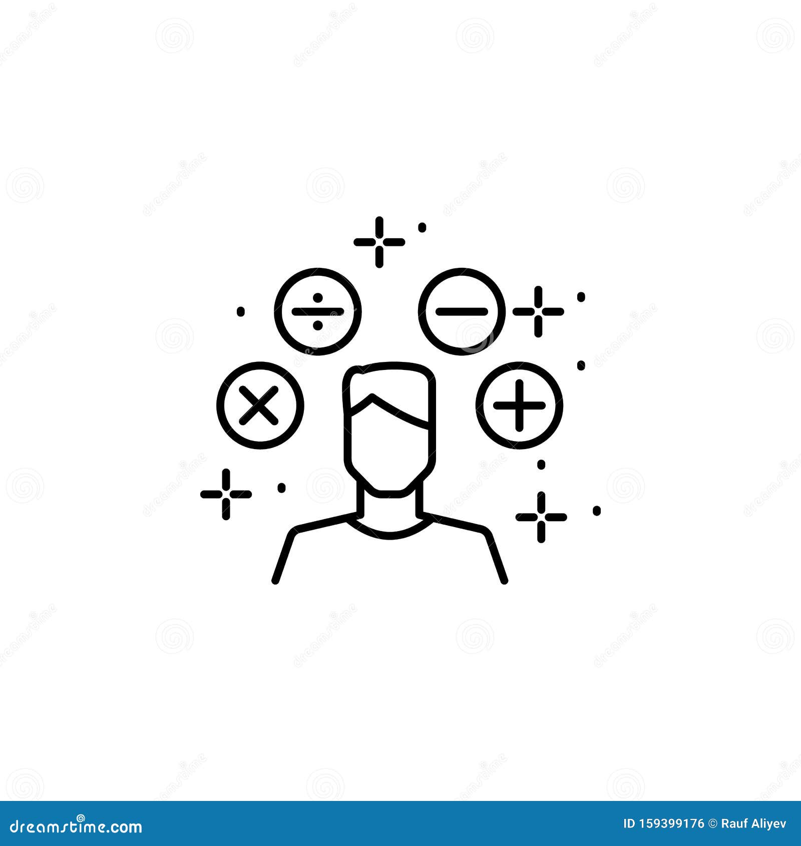 Genius, Mathematic, Human Icon. Element of Medicine Icon Stock ...