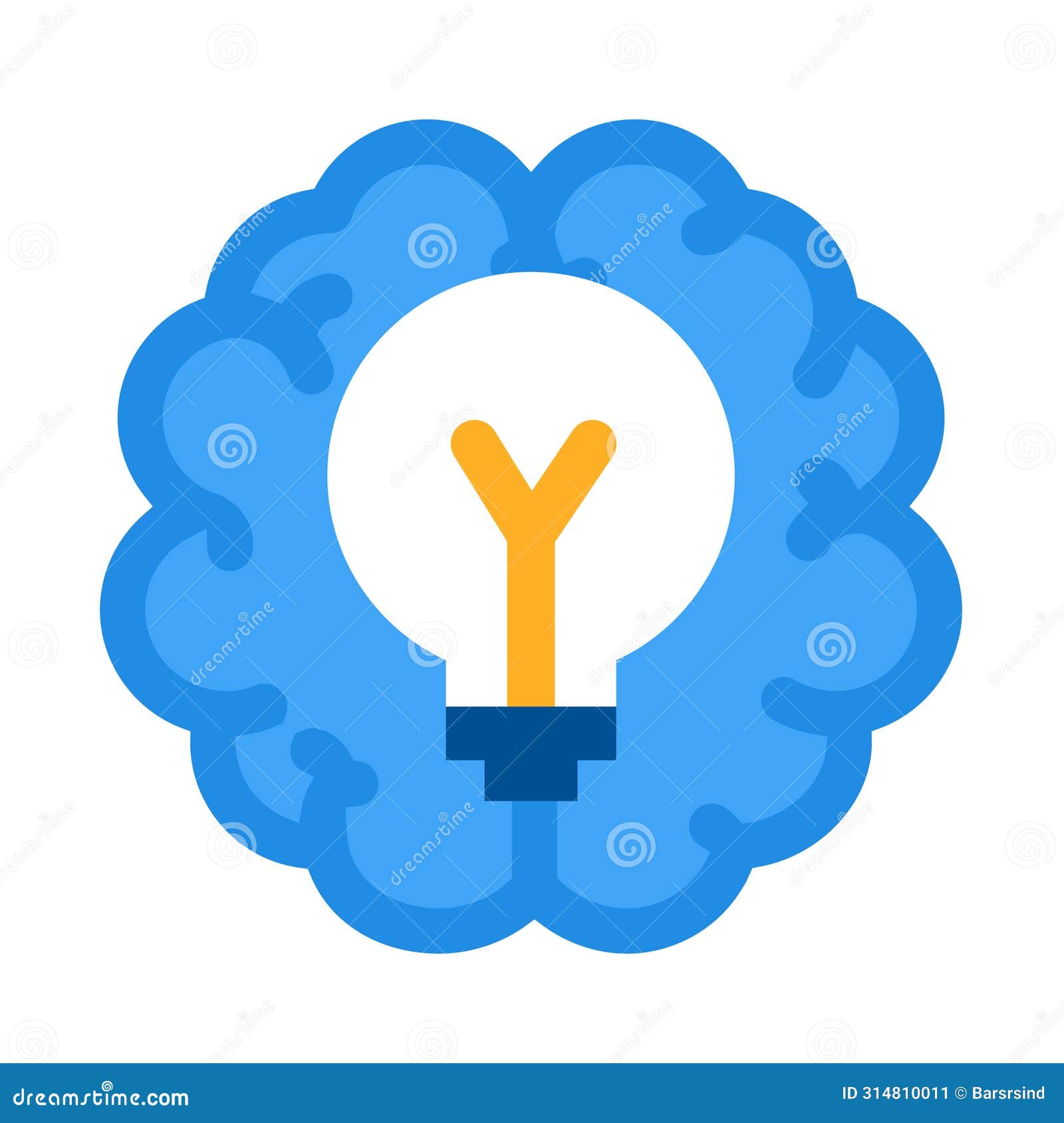Genius Mind Icon Mental Imagination Power Stock Vector - Illustration ...