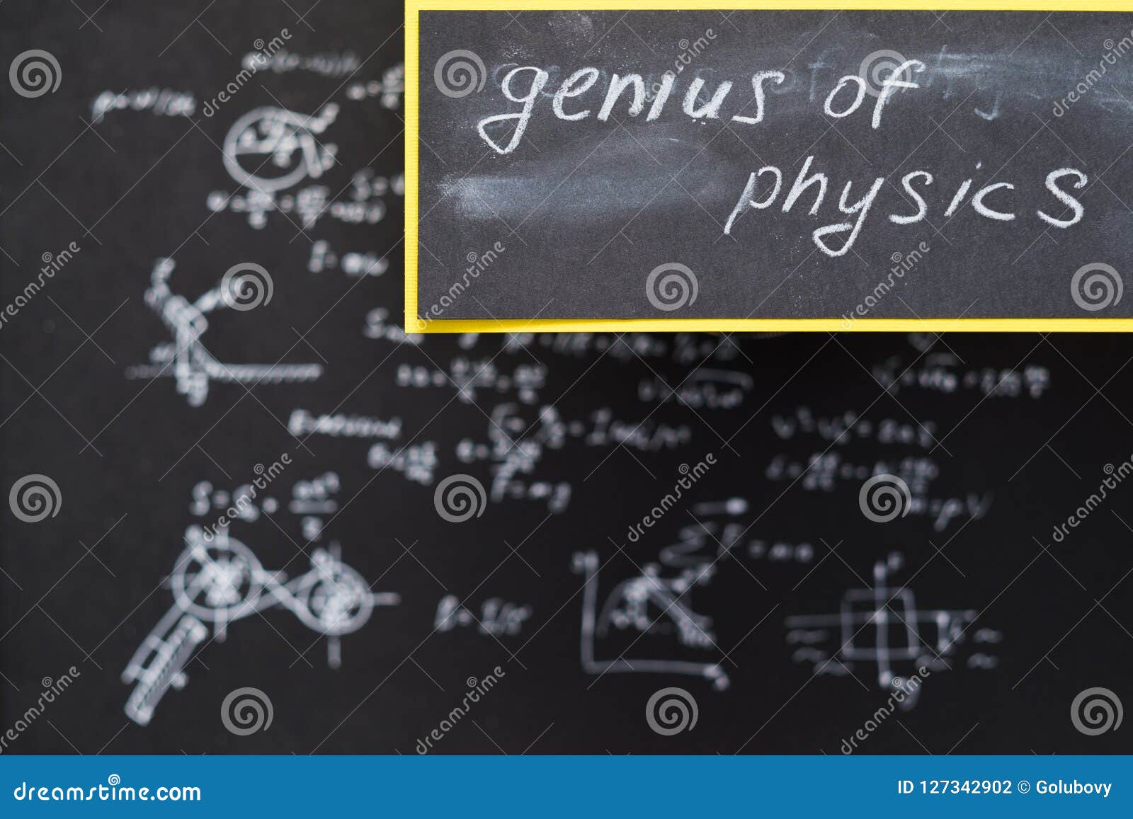 Genius Physics Science Research Blur Formula Board Stock Photo - Image ...