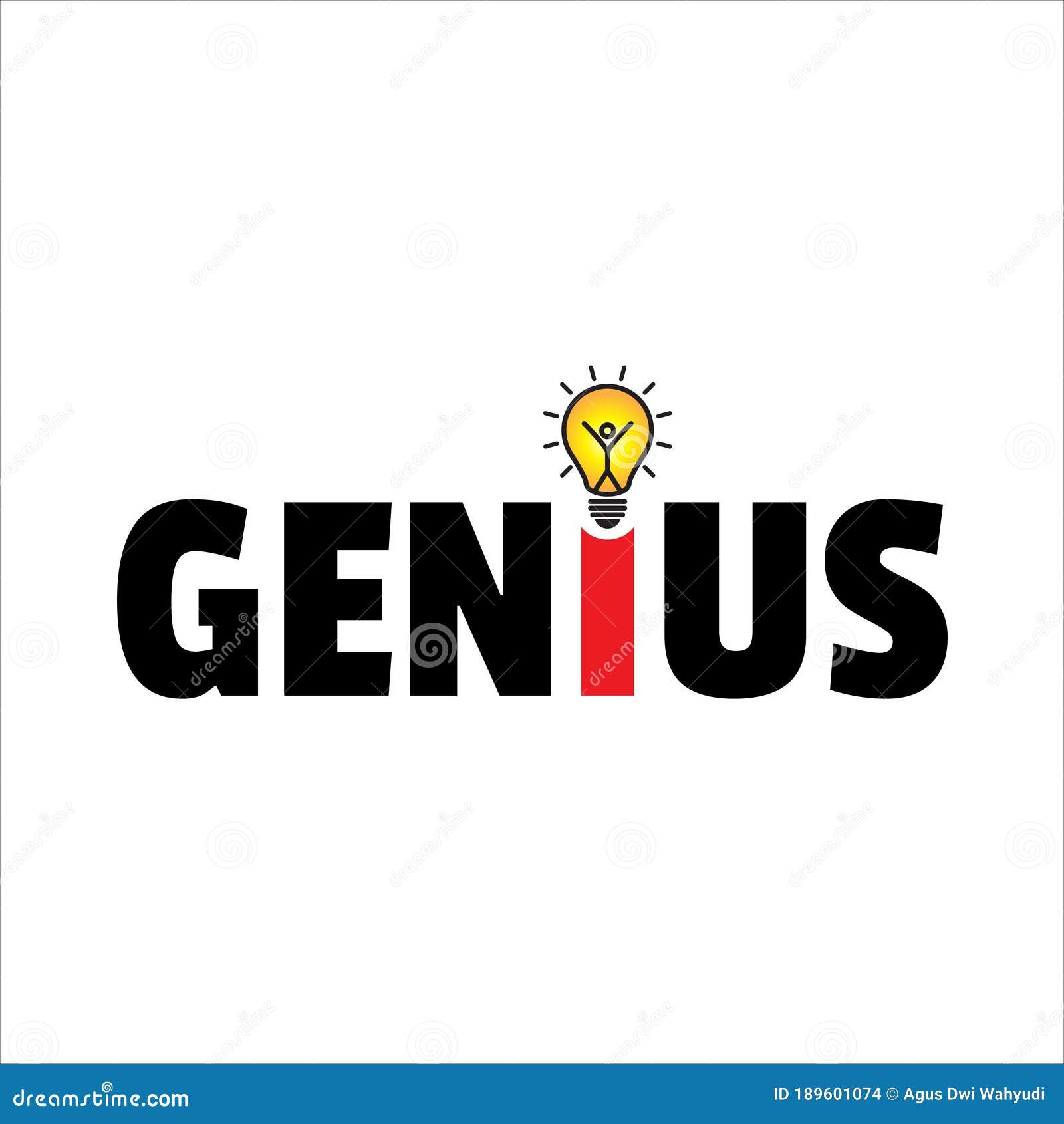 GENIUS! in Red, Light Symbols, Ideas, Genius, Creative Thinking ...