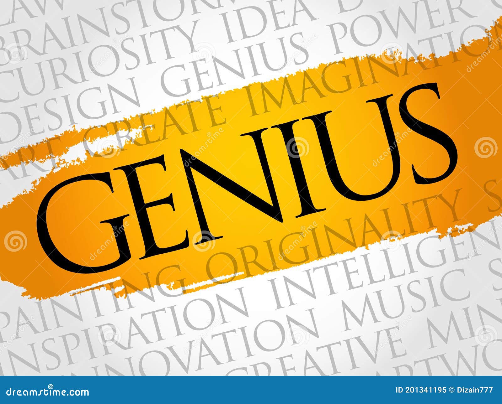 Genius word cloud collage stock illustration. Illustration of creative ...