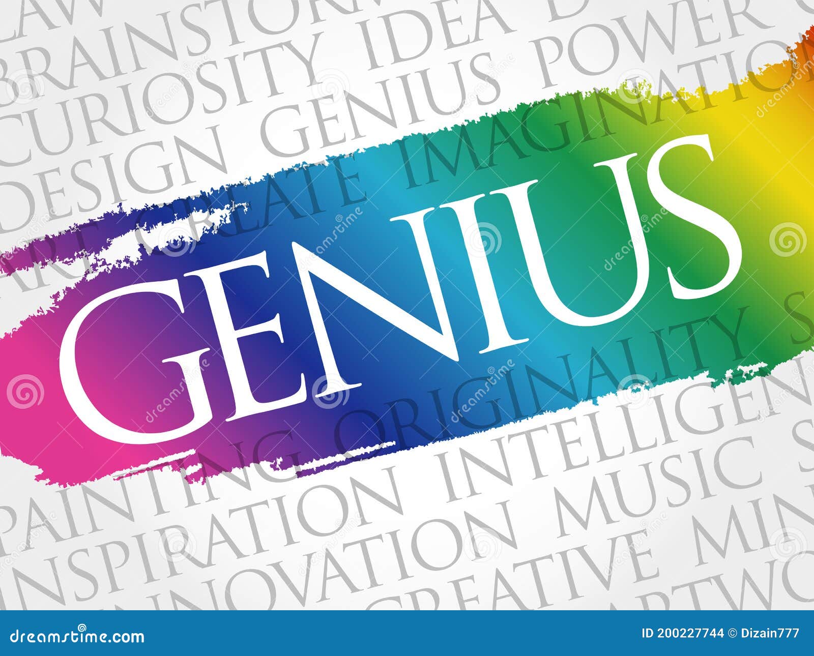 Genius word cloud collage stock illustration. Illustration of education ...