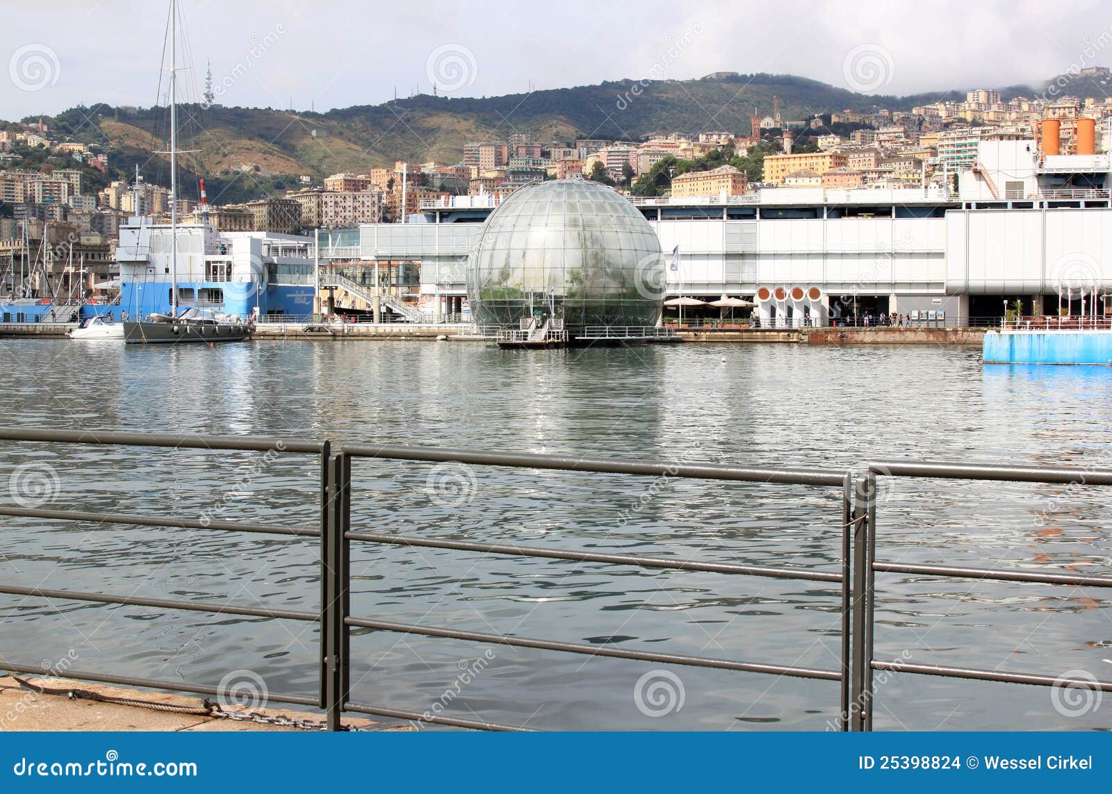 Genoa Biosphere in the Old Harbor, Italy Editorial Stock Image - Image ...