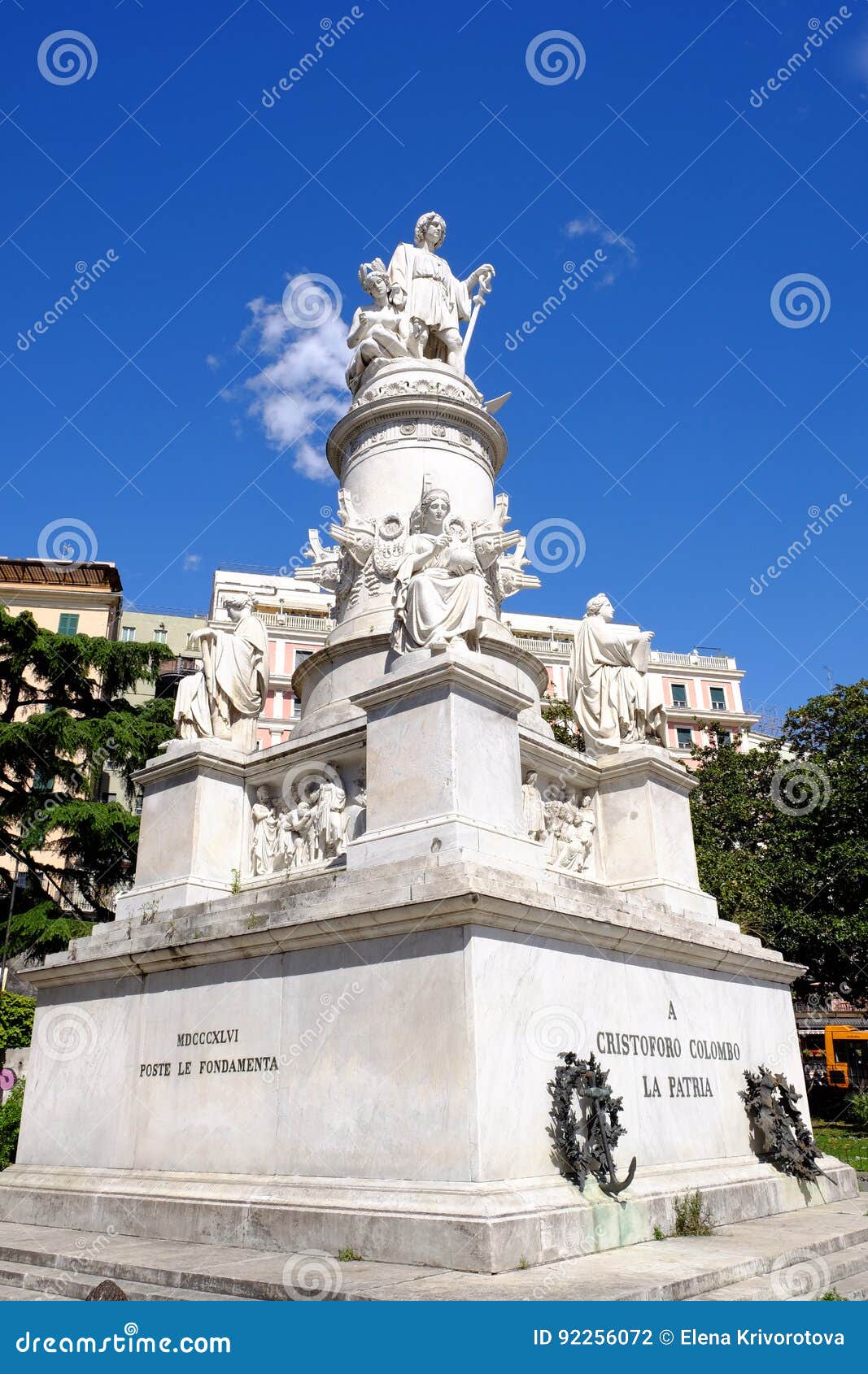 GENOA, ITALY - APRIL 28, 2017 - Monument To Christopher Columbus ...