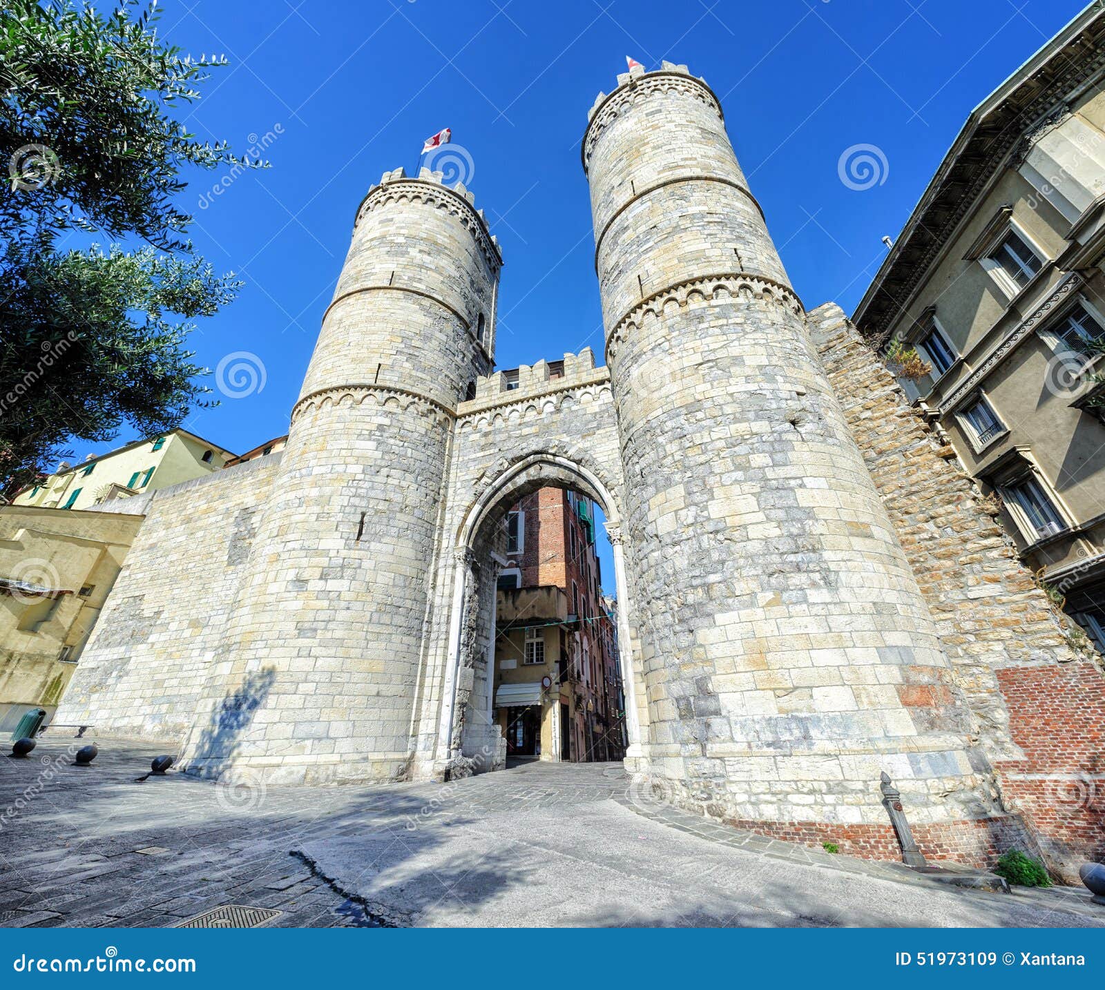Genoa, Italy stock image. Image of history, brick, soprana - 51973109