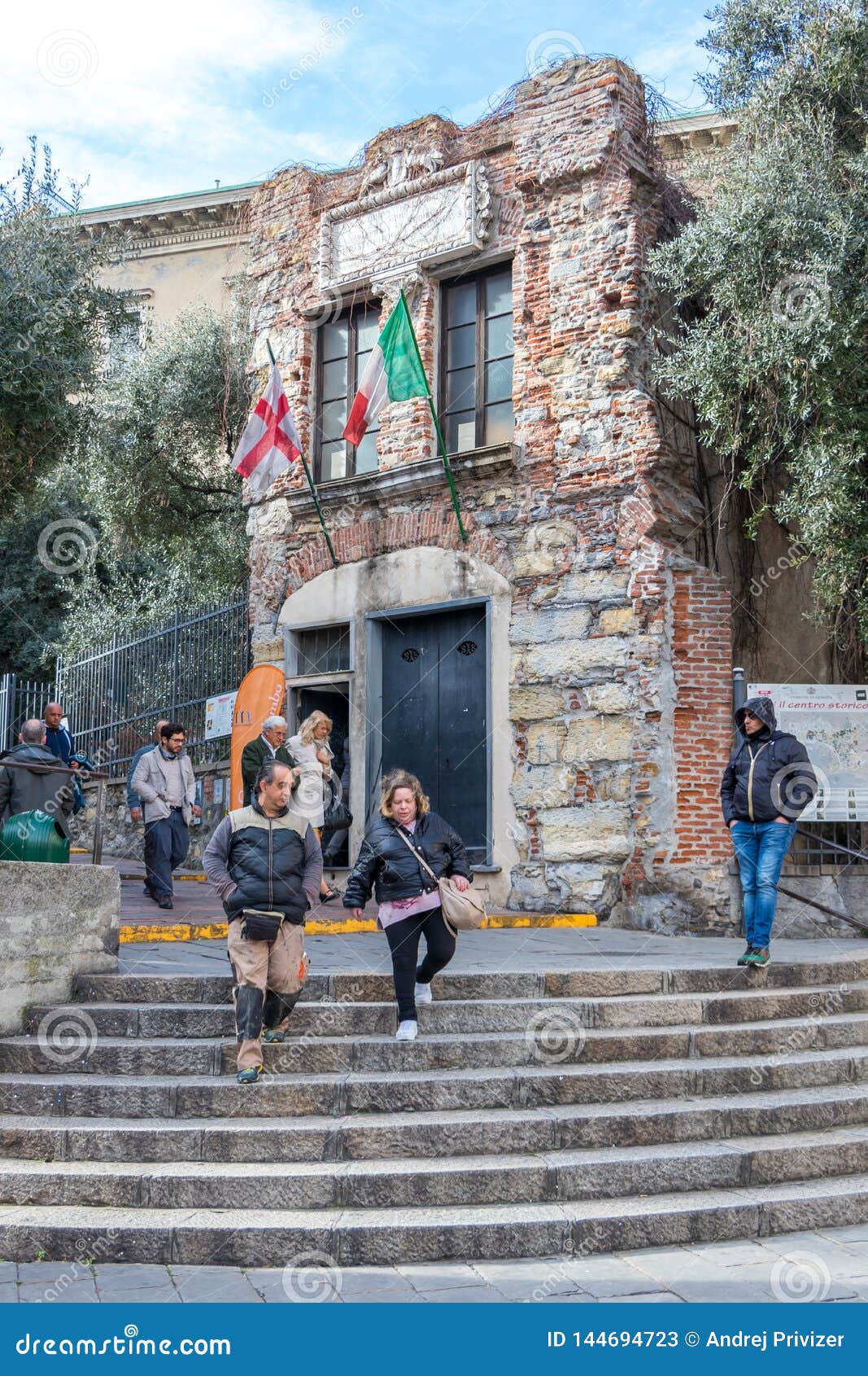 The House of Christopher Columbus in Genoa, Italy Editorial Stock Photo ...