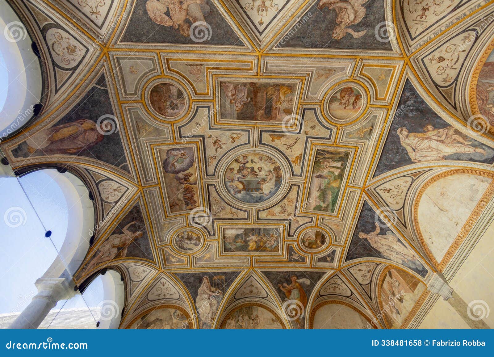 Frescoes of the Ceiling of State Archives of Genoa, Italy Editorial ...