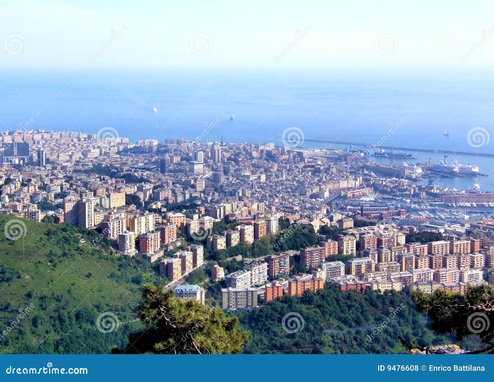 Genoa Landscape stock photo. Image of genoa, harbour, italy - 9476608