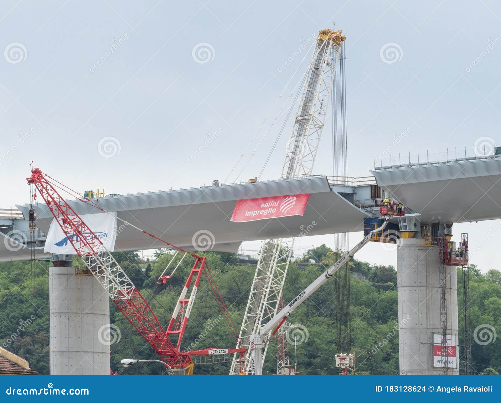 Genoa 16 May 2020, the Reconstruction of the Morandi Bridge Editorial ...