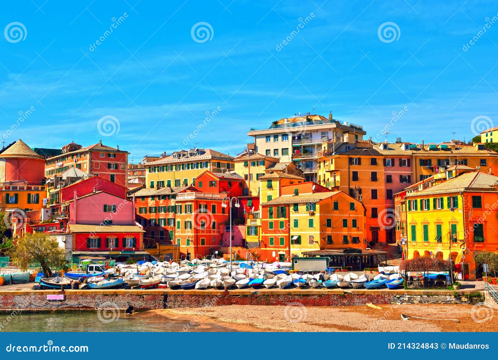 Genoa nervi Italy stock image. Image of genova, landscape - 214324843