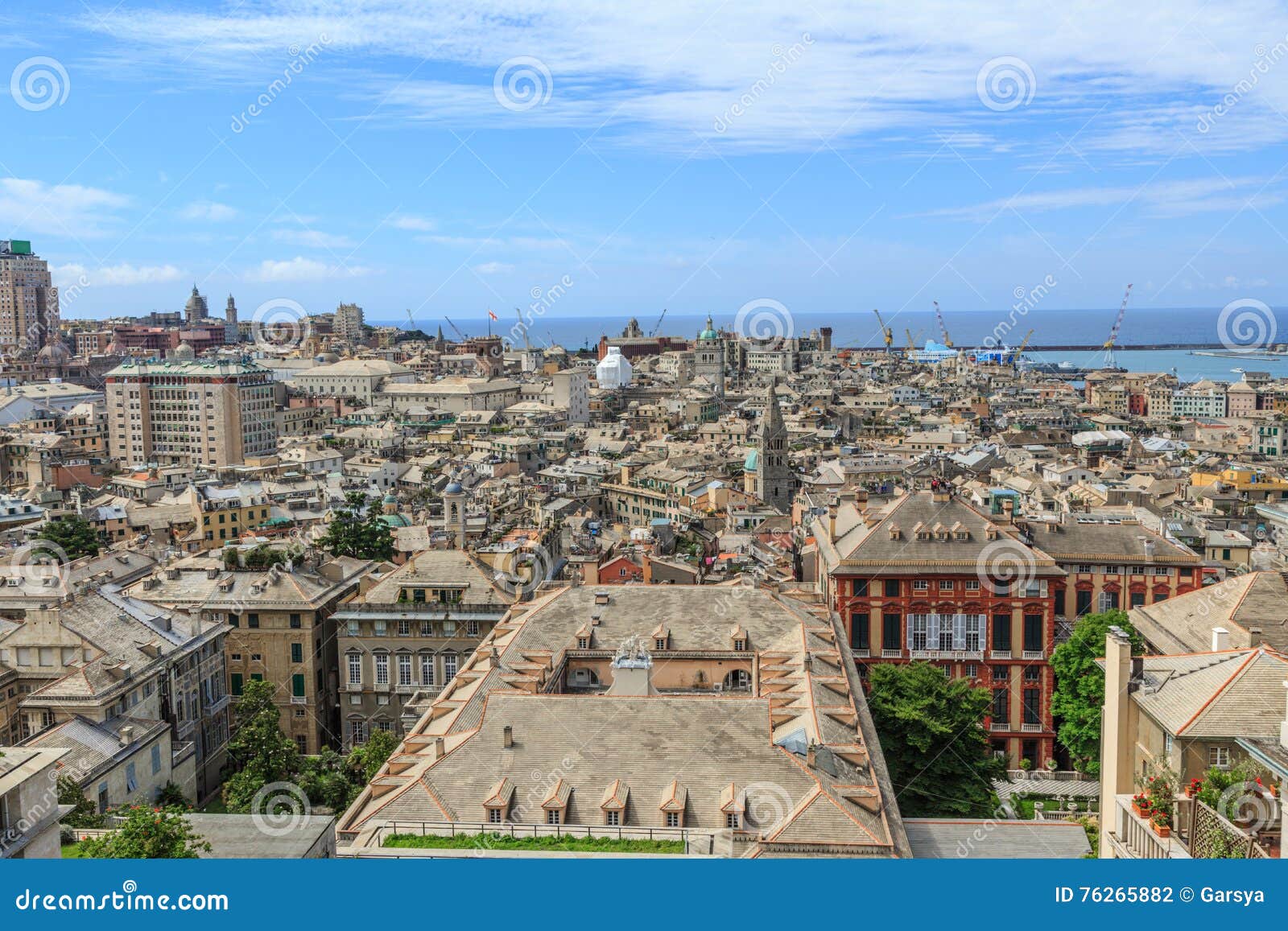 Genoa old city view stock photo. Image of genova, ancient - 76265882
