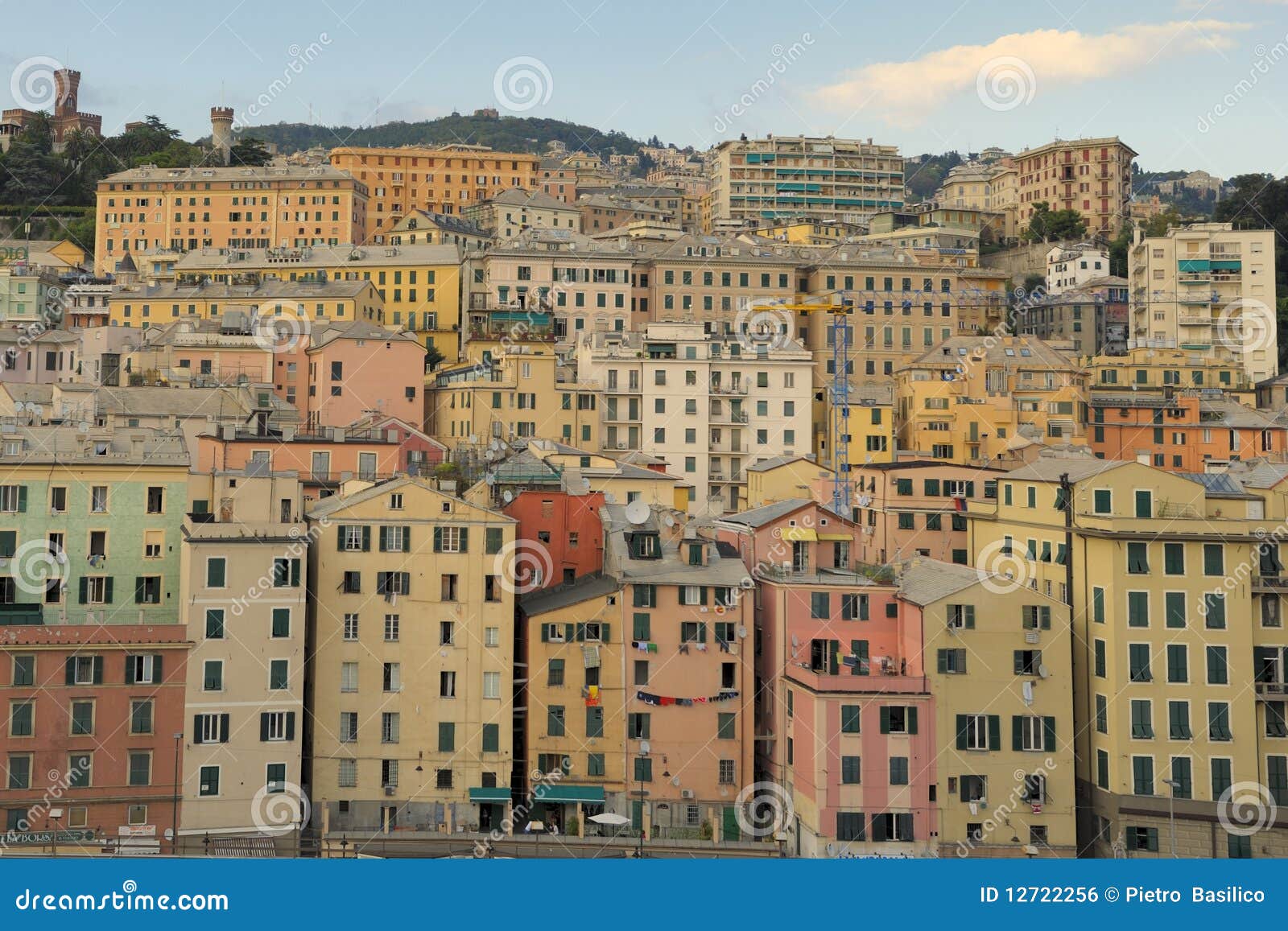 Genoan landscape stock photo. Image of city, windows - 12722256