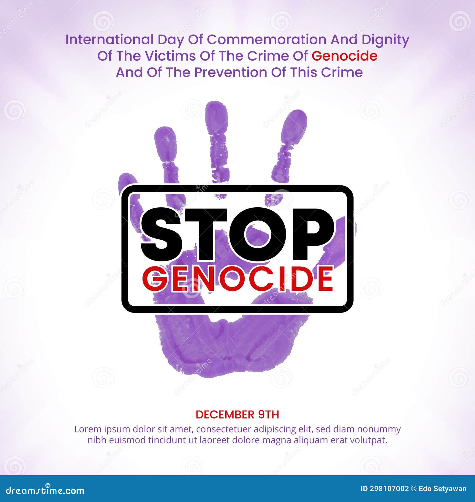 Genocide Prevention Day Concept Backdrop With Glowing Candle And ...